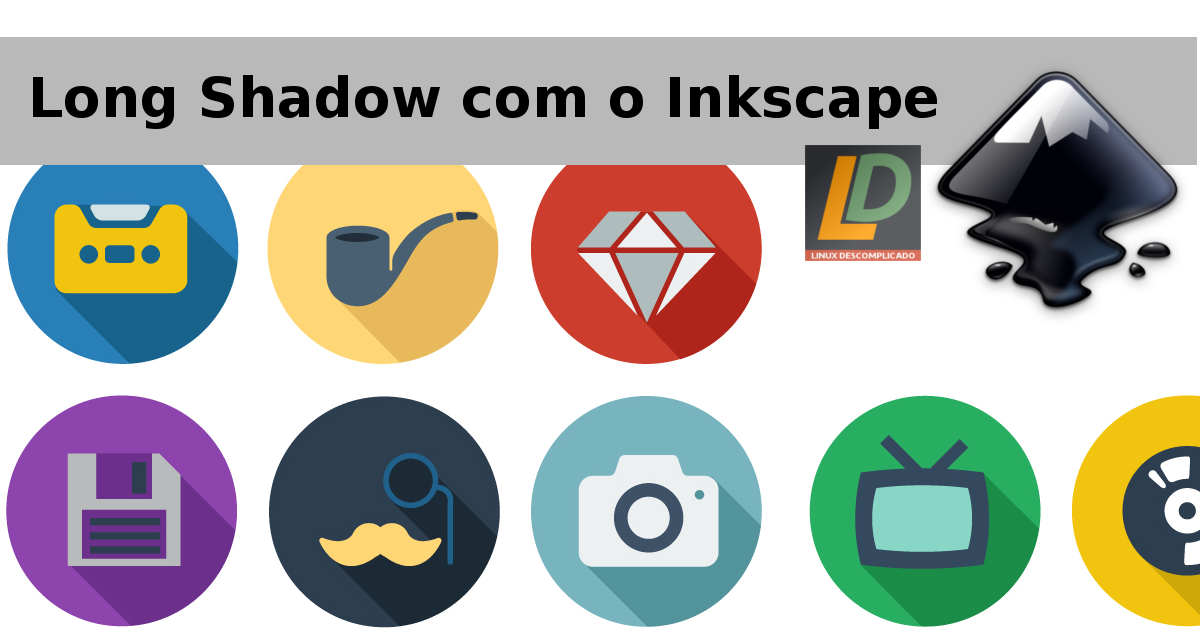 Vídeos Linux Long Shadow Com O Inkscape Linux Descomplicado 0414